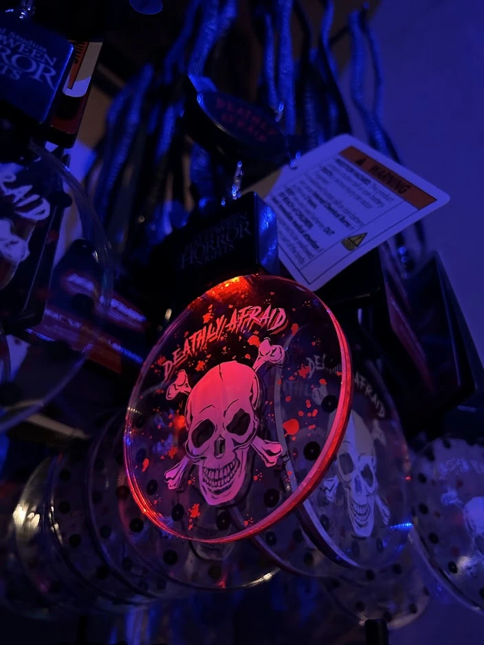 Deathly Afraid necklace at Halloween Horror Nights 2025 - Magic Holidays Travel Agency